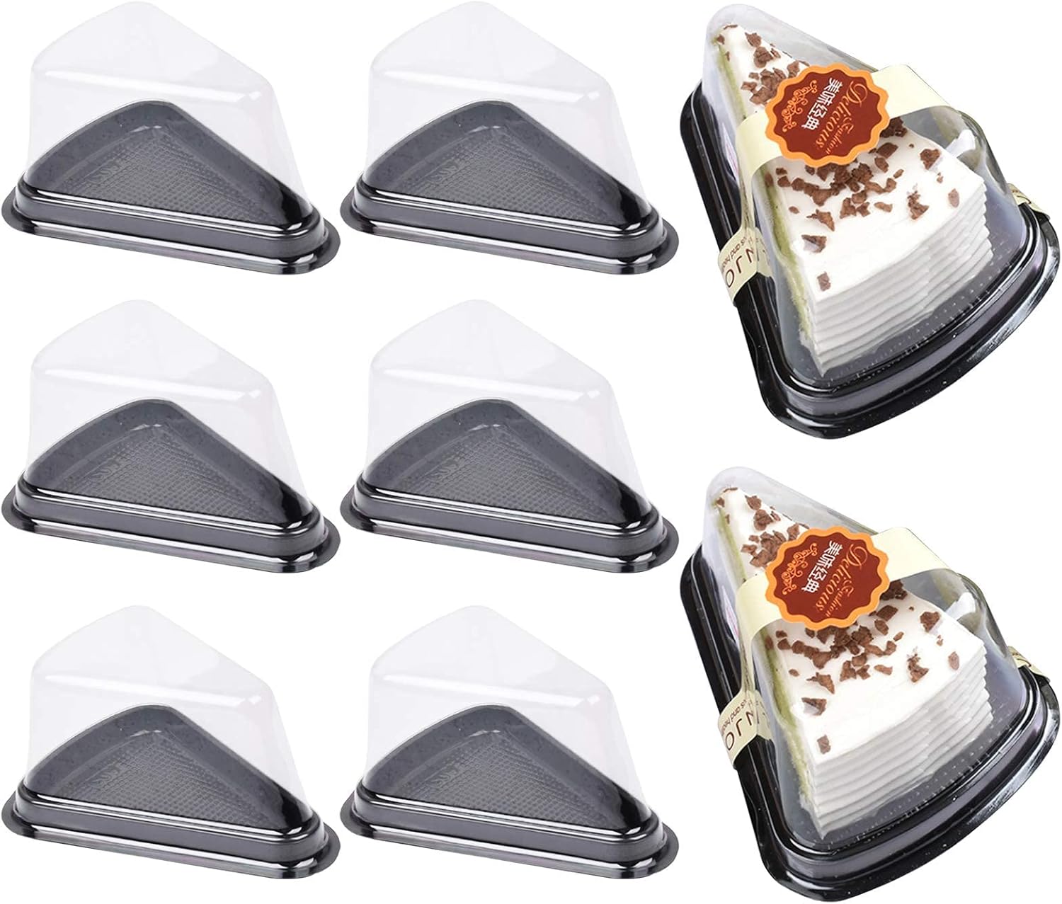 Amazon.com: UgyDuky 50 PCS Plastic Single Cupcake Carrier Triangle ...