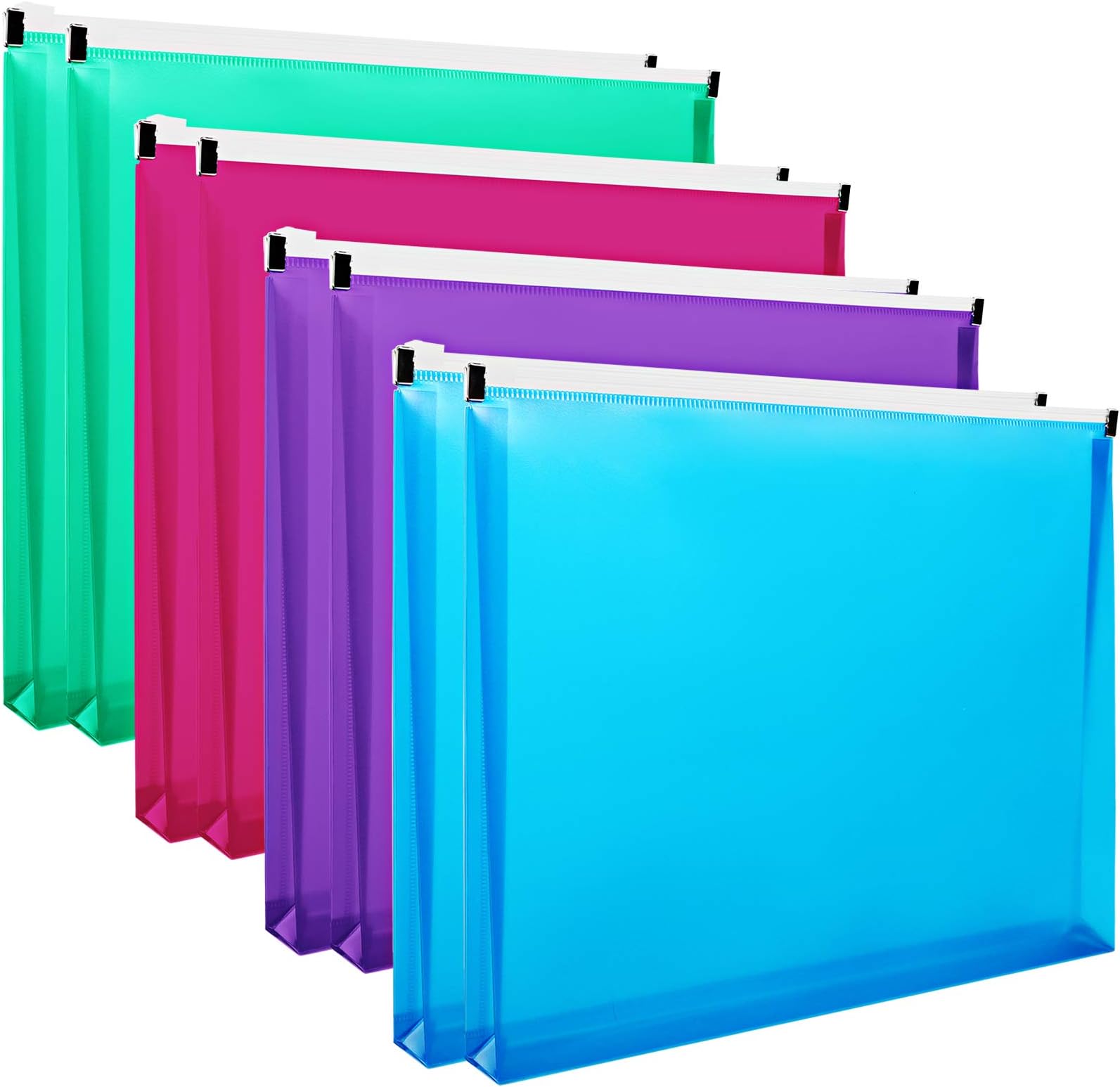 EOOUT 8pcs Plastic Envelopes, 9.8 x 12.8 Inches Letter Size Poly Zip ...