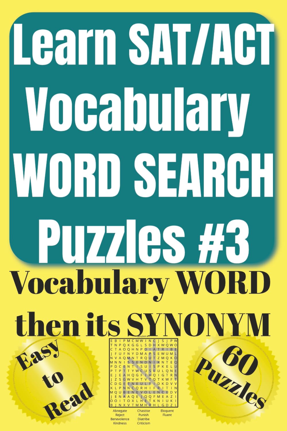 Learn SAT/ACT Vocabulary Word Search Puzzles #3: Fun & Easy Word Search ...