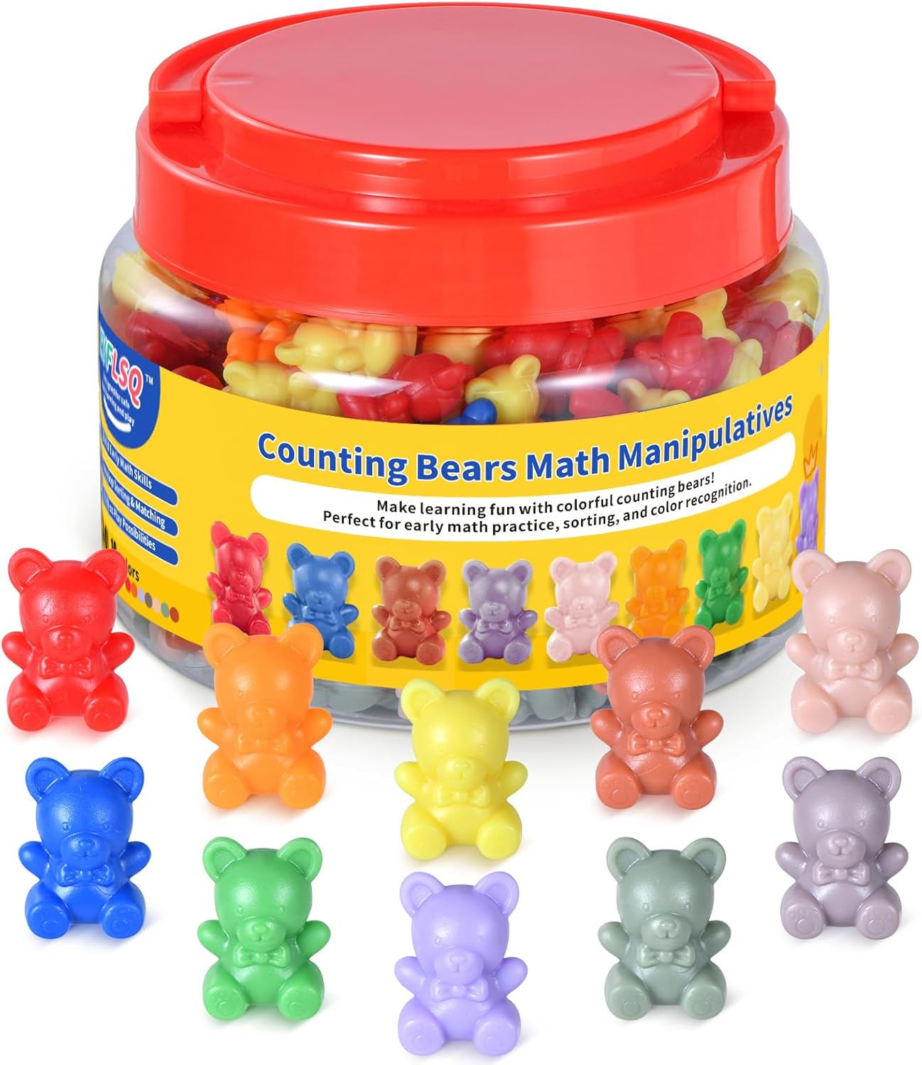 Amazon.com: Counting Bears Math Manipulatives for Preschoolers, 10 ...