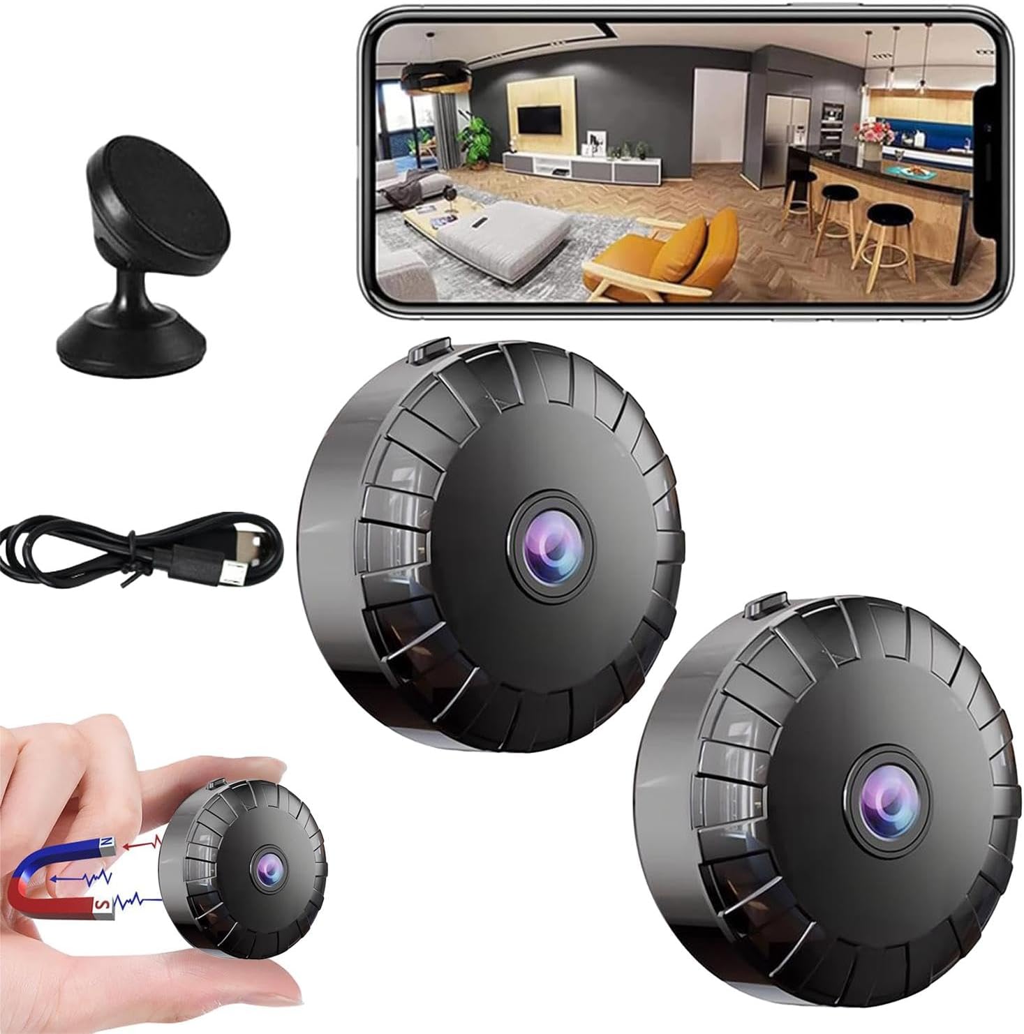 Amazon.com : 2024 New Spy Focus Camera WiFi Mini Hidden Camera,Magnetic ...