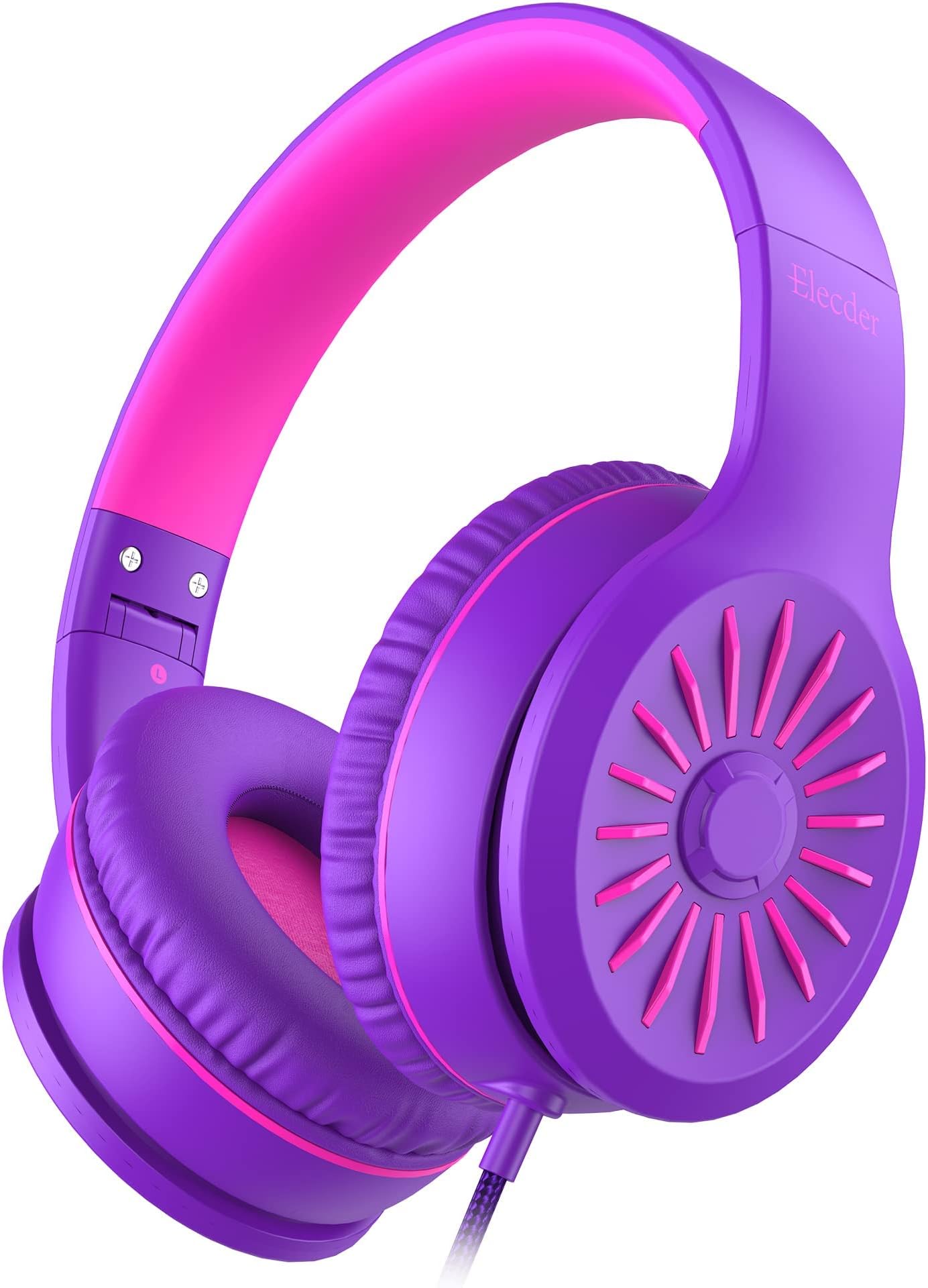 Amazon.com: Elecder i45 Wired Headphones, Purple, 45mm Driver, 4.9ft ...