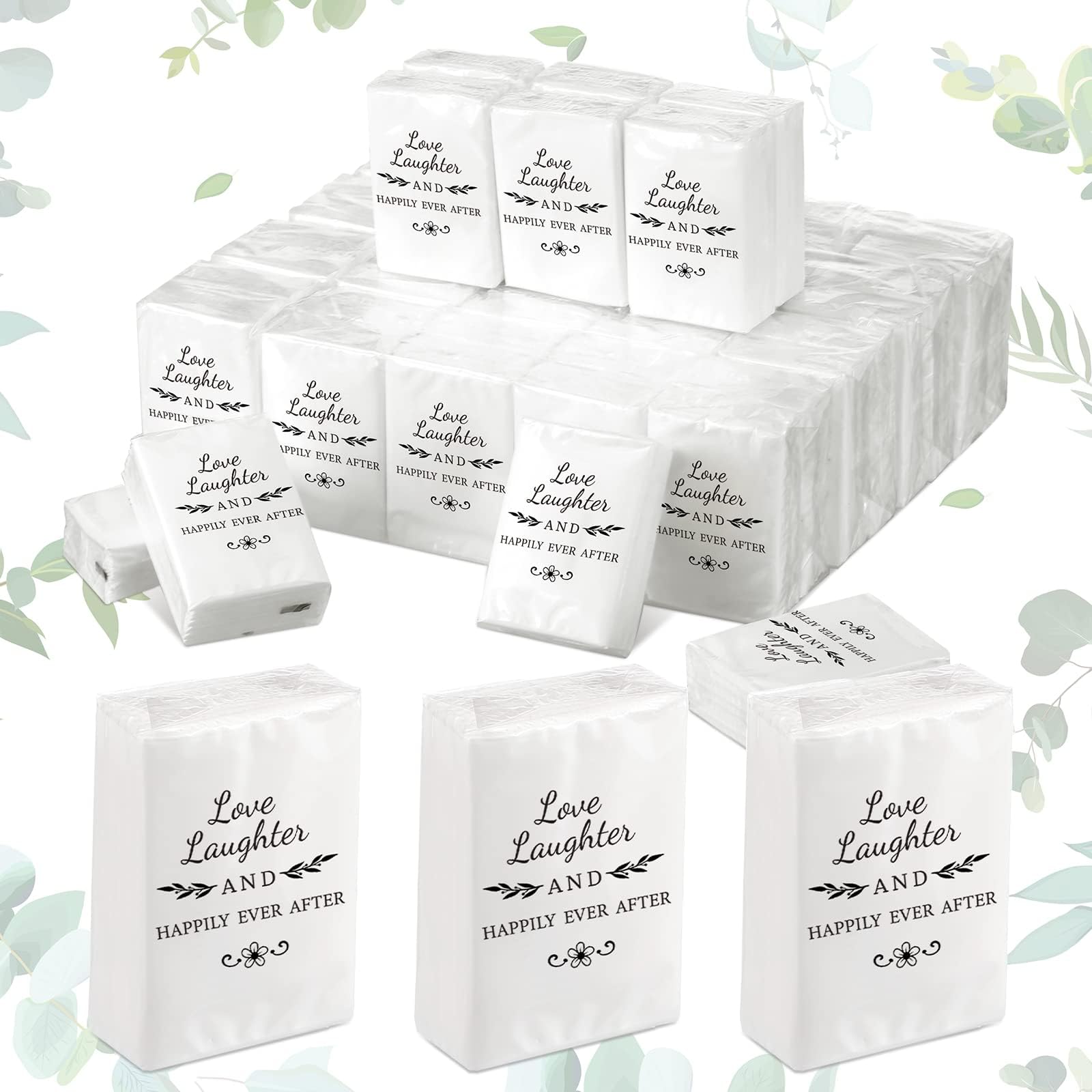 Amazon.com: 100 Pack Pocket Tissues Wedding Tissue Packs Travel Size ...