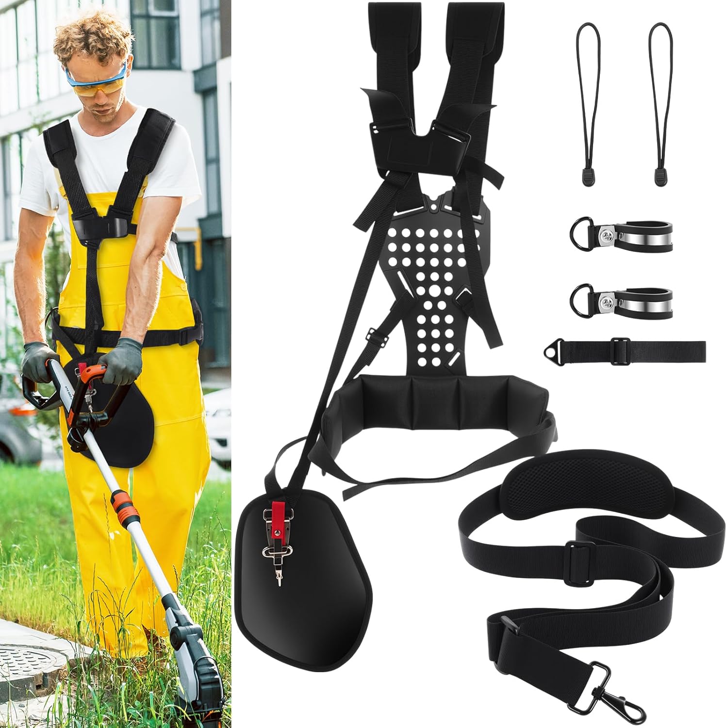 Amazon.com : Threlaco 2 Pcs Trimmer Shoulder Strap Padded Belt Double ...