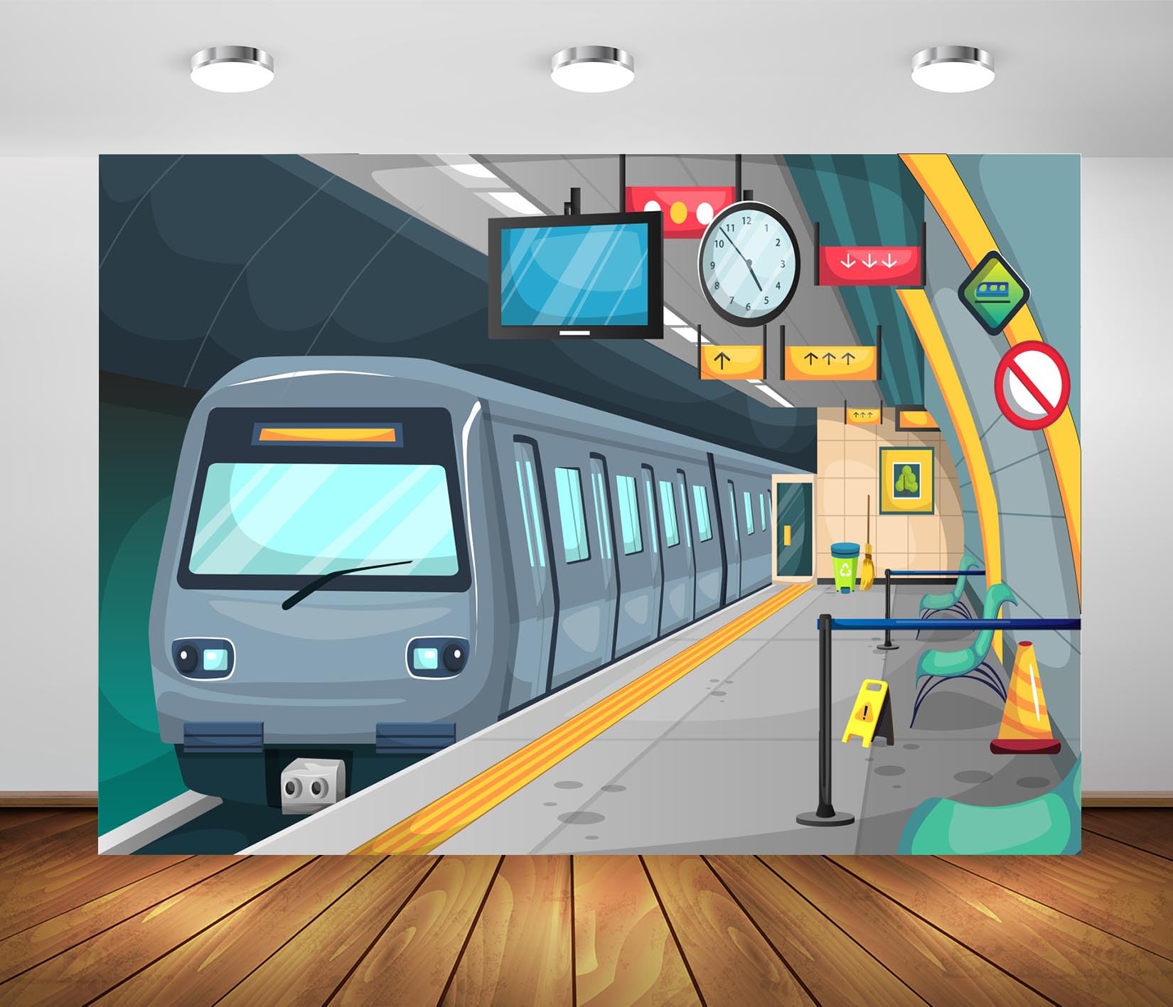 Cartoon Subway Station