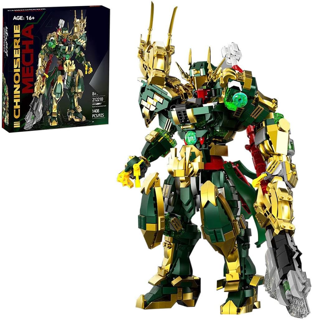 Mecha Model Kit, MOC Chinoiserie Guan Yu Robot Building Set, Engaging ...