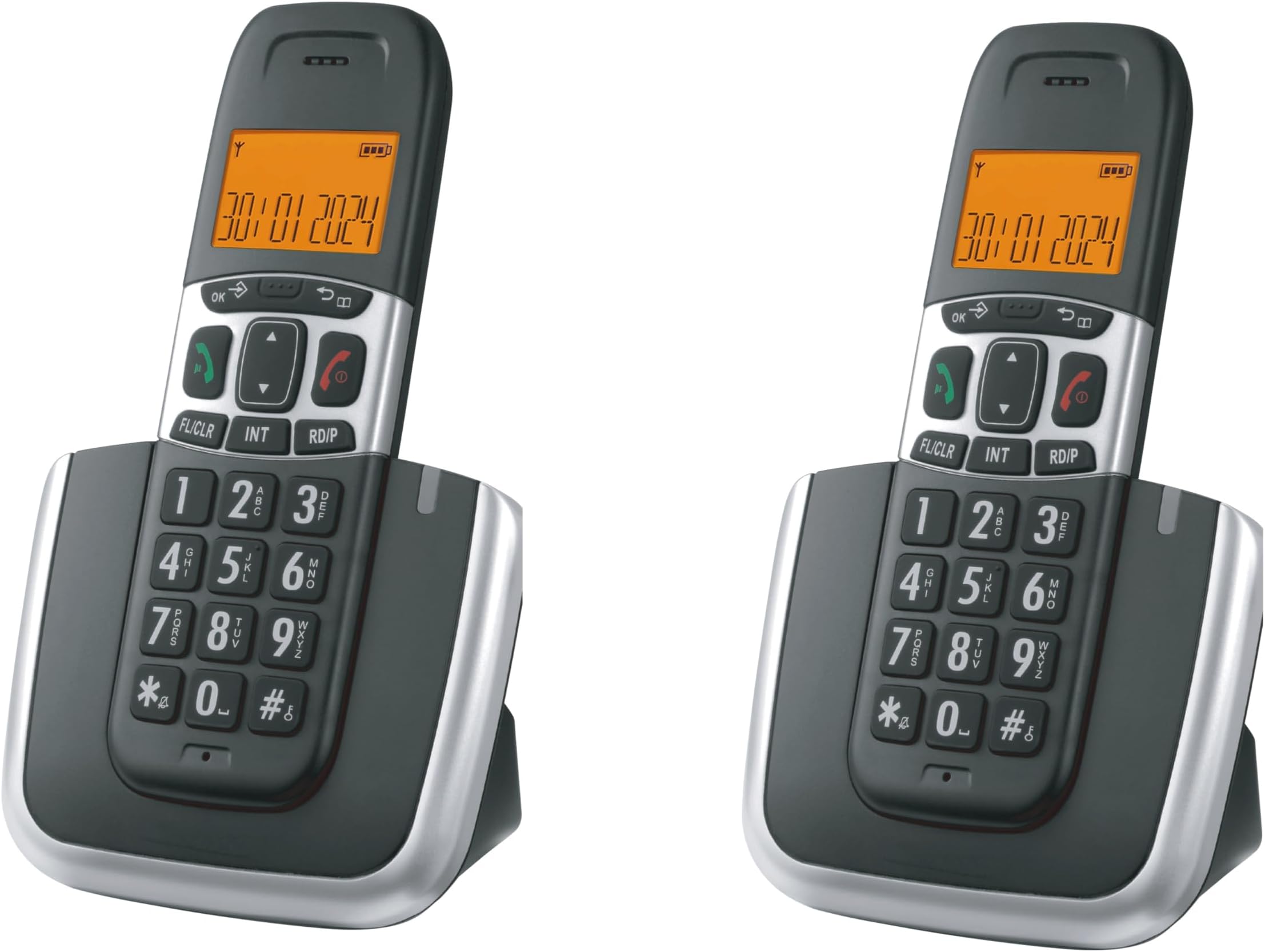 Amazon.com : Ornin D1004 Cordless Phone for Home, ECO Technology, 1.6 ...