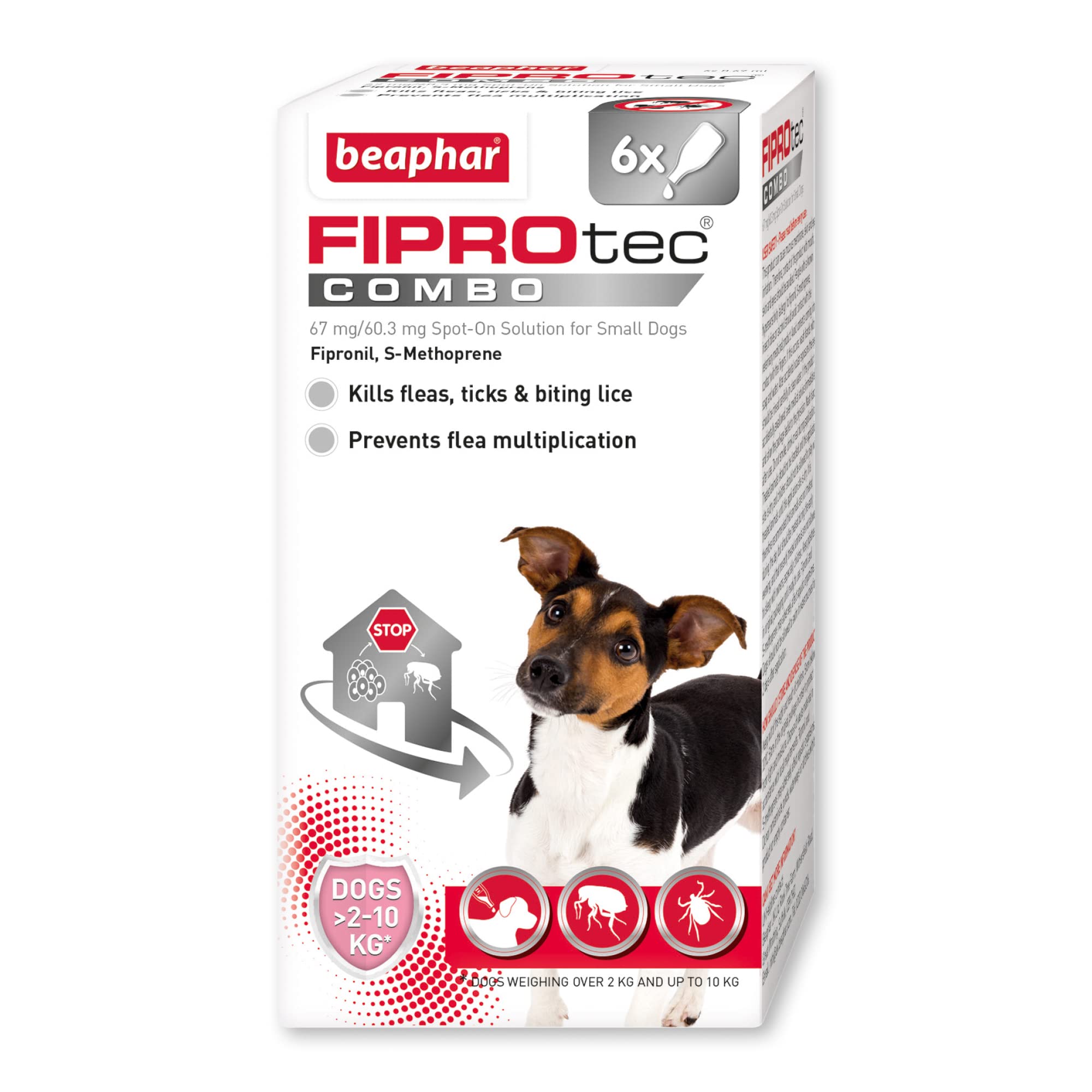 Beaphar | FIPROtec® COMBO for Small Dogs (2–10kg) | Kills Fleas, Flea ...