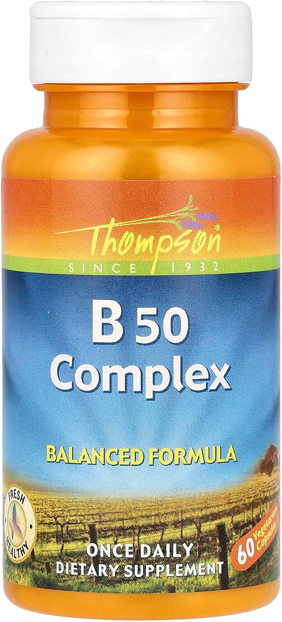 Amazon.com: Thompson B-50 Complex, 50 Mg, 60 Capsules : Health & Household