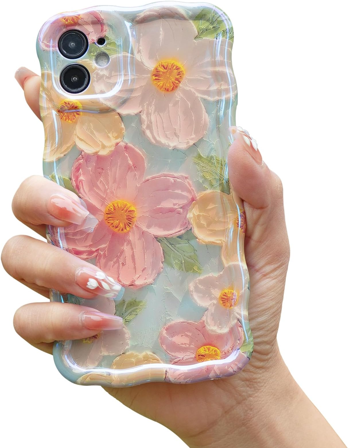 Amazon.com: Mouzor Cute Case for iPhone 11, Colorful Retro Oil Painting ...