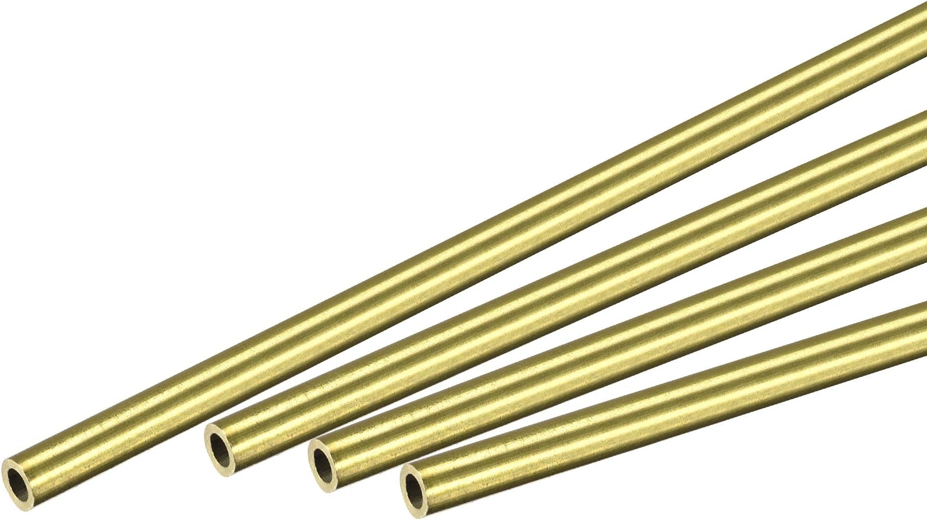 Amazon | 1本入 真鍮丸管 300mm長さ 外径4mm 壁厚さ0.5mm シームレスストレートパイプチューブ 真鍮 丸パイプ 3mm ID x 4mm OD | 棒
