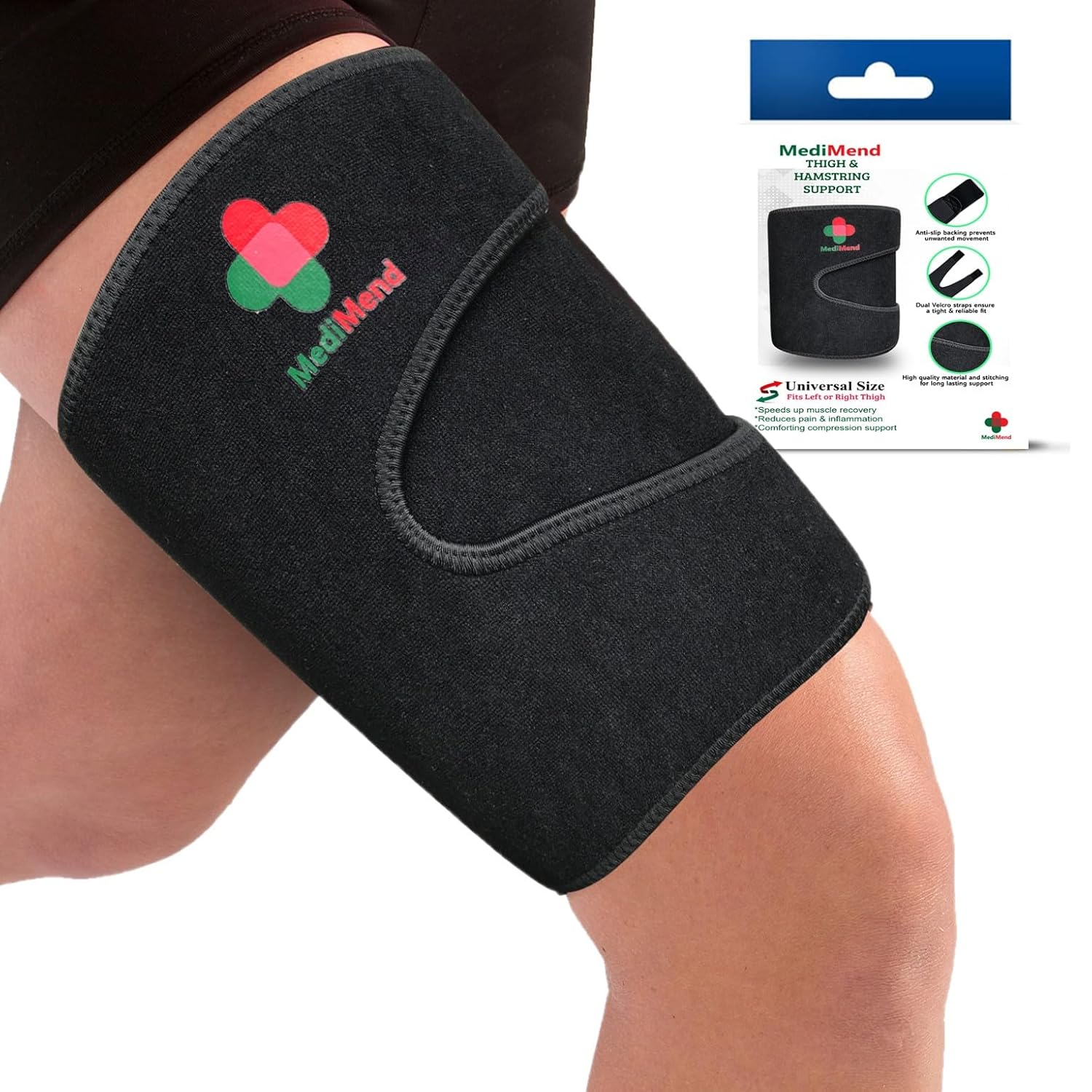 Adjustable Thigh Support, Large, Hamstring & Quad Pain Relief, Men ...
