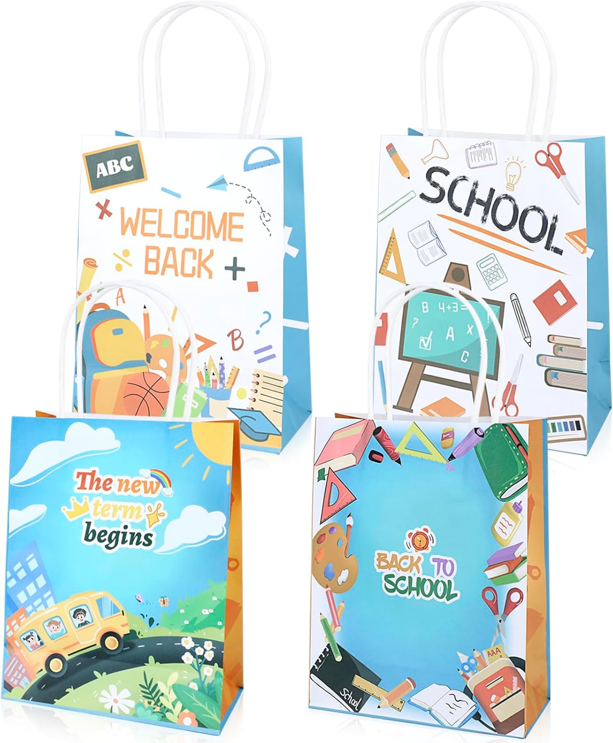 Amazon.com: HOWAF 12 Pcs Back to School Gift Bags First Day of School ...