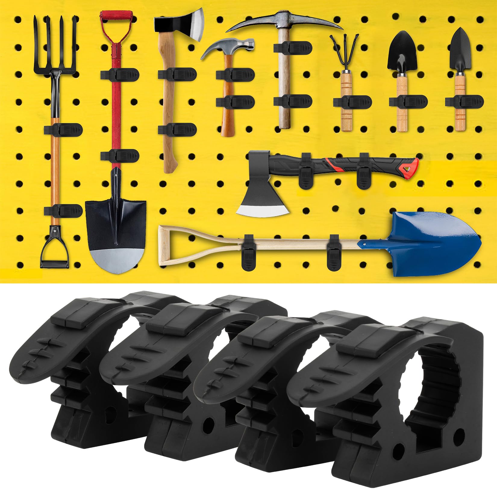 Amazon.com: PSLER Quick-Release Rubber Clamps Mount Shovel Axe Holder ...