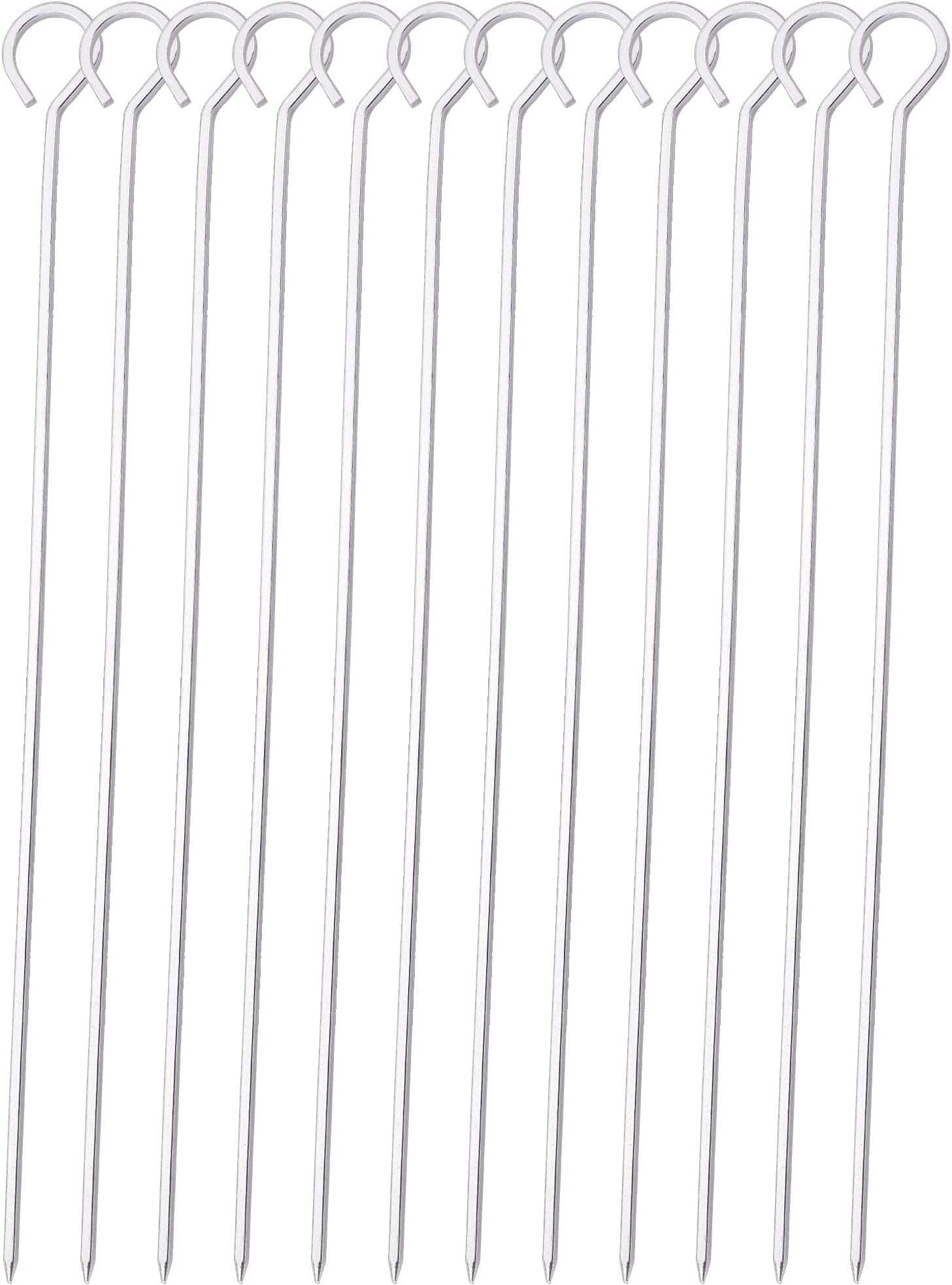 Amazon.com: Super Z Outlet Stainless Steel Shish Kabob Flat Barbecue ...