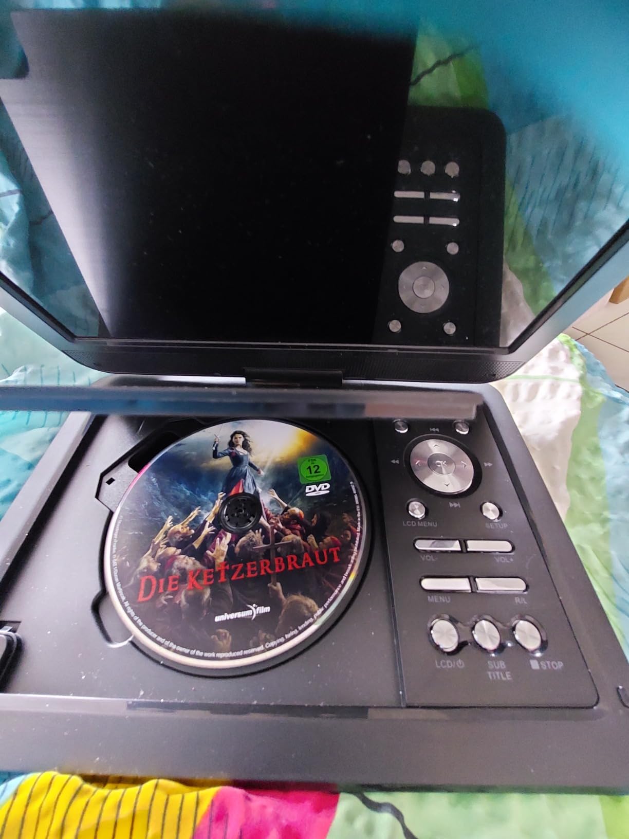 YOTON 12,5 Zoll tragbarer DVD-Player mit 10,5 Zoll HD-Drehbildschirm ...