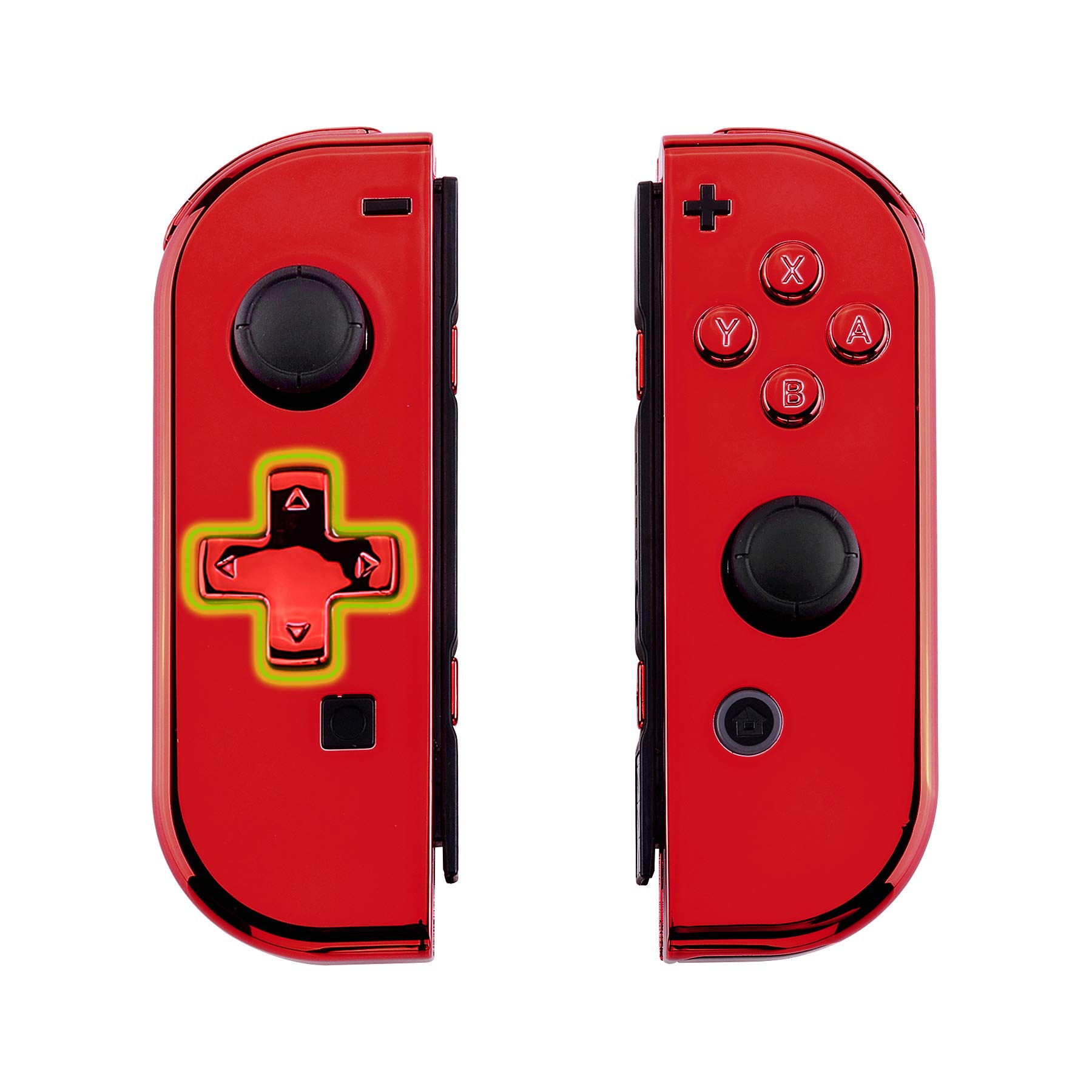 Buy eXtremeRate Chrome Red Joycon Handheld Controller Housing (D-Pad ...