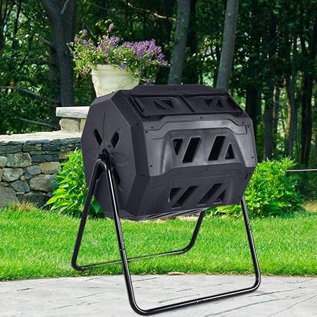 Amazon.com: FMXYMC Tumbling Compost Bin, Large Compost Tumbler Bin ...