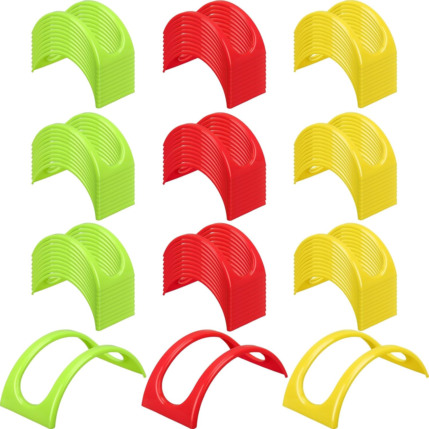 Amazon.com : Ziliny 100 Pcs Taco Holder Stand Bulk Colorful Hard ...
