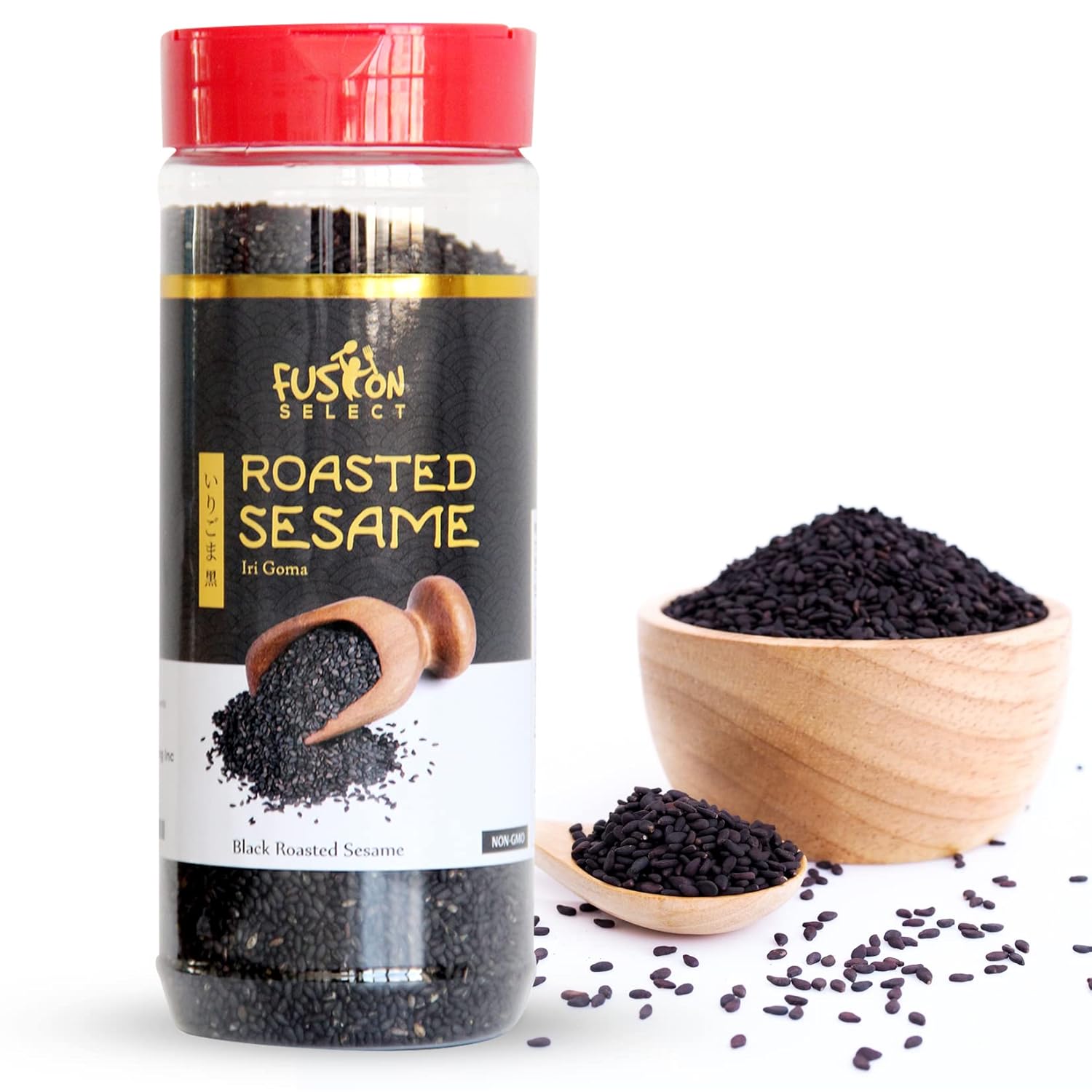 Amazon.com: Fusion Select Roasted Black Sesame Seeds - Natural Toasted ...