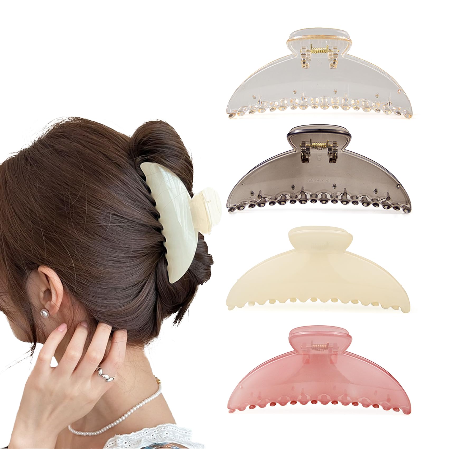 Amazon.com: Hair Claw Clips for Thick Hair, 5 inch Claw Clip for Thin ...