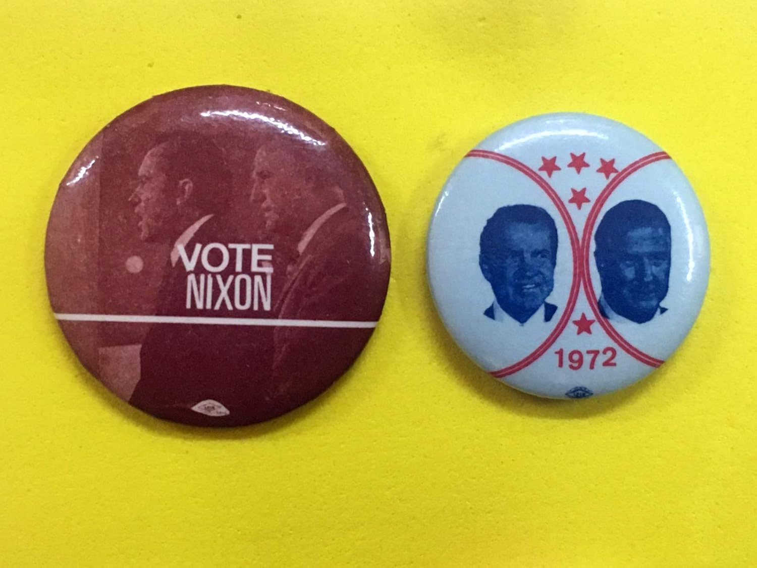 RICHARD NIXON 10 Campaign button lot including a rare VOTE SPIRO 1976 ...