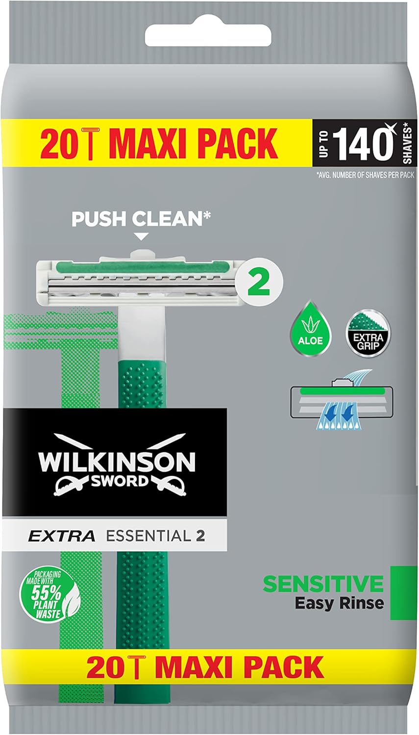 Amazon.com: WILKINSON SWORD - Extra 2 For Men | Sensitive | 20 x ...
