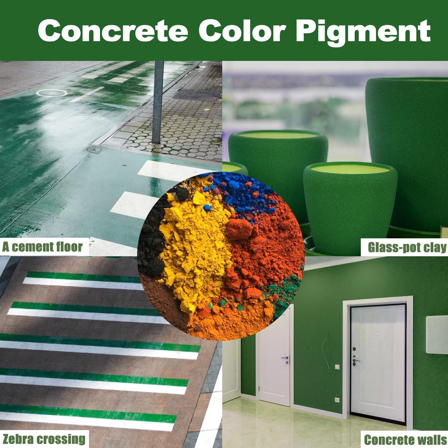 Snapklik.com : GOODTAKE Iron Oxide Powder, Green Cement Color Pigment ...