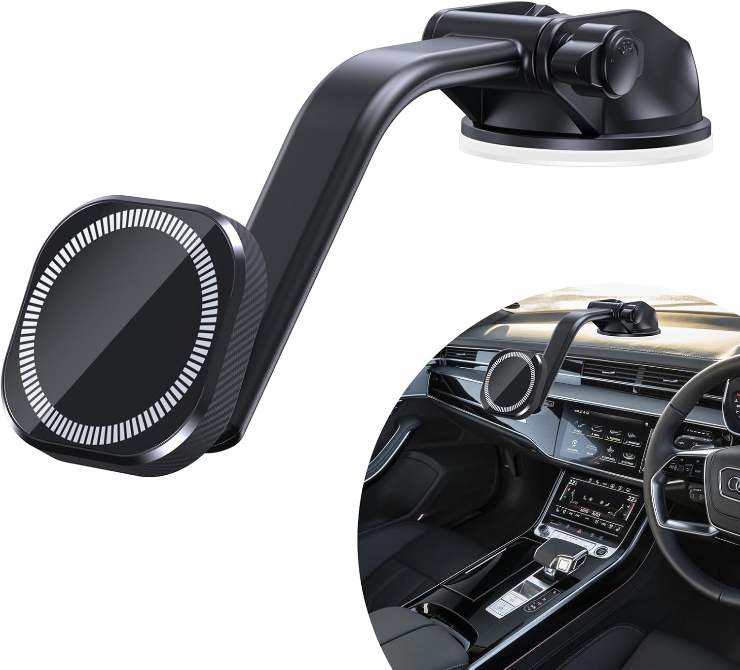 Amazon.com: Fluher 1 PC Car Dashboard Mobile Phone Holder, Adsorption ...