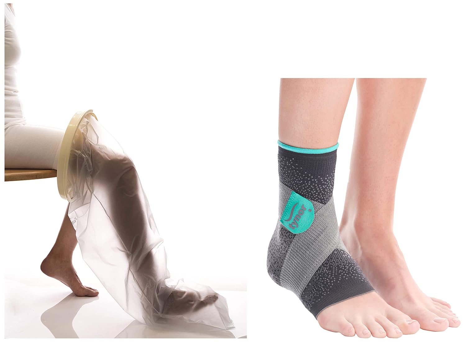 Buy TYNOR Cast Cover (Leg) Ankle Binder Urbane, Grey, Large, 1 Unit ...