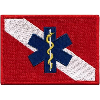 Amazon.com: Rescue Diver Chevron Patch Embroidered Iron On EMT Scuba ...