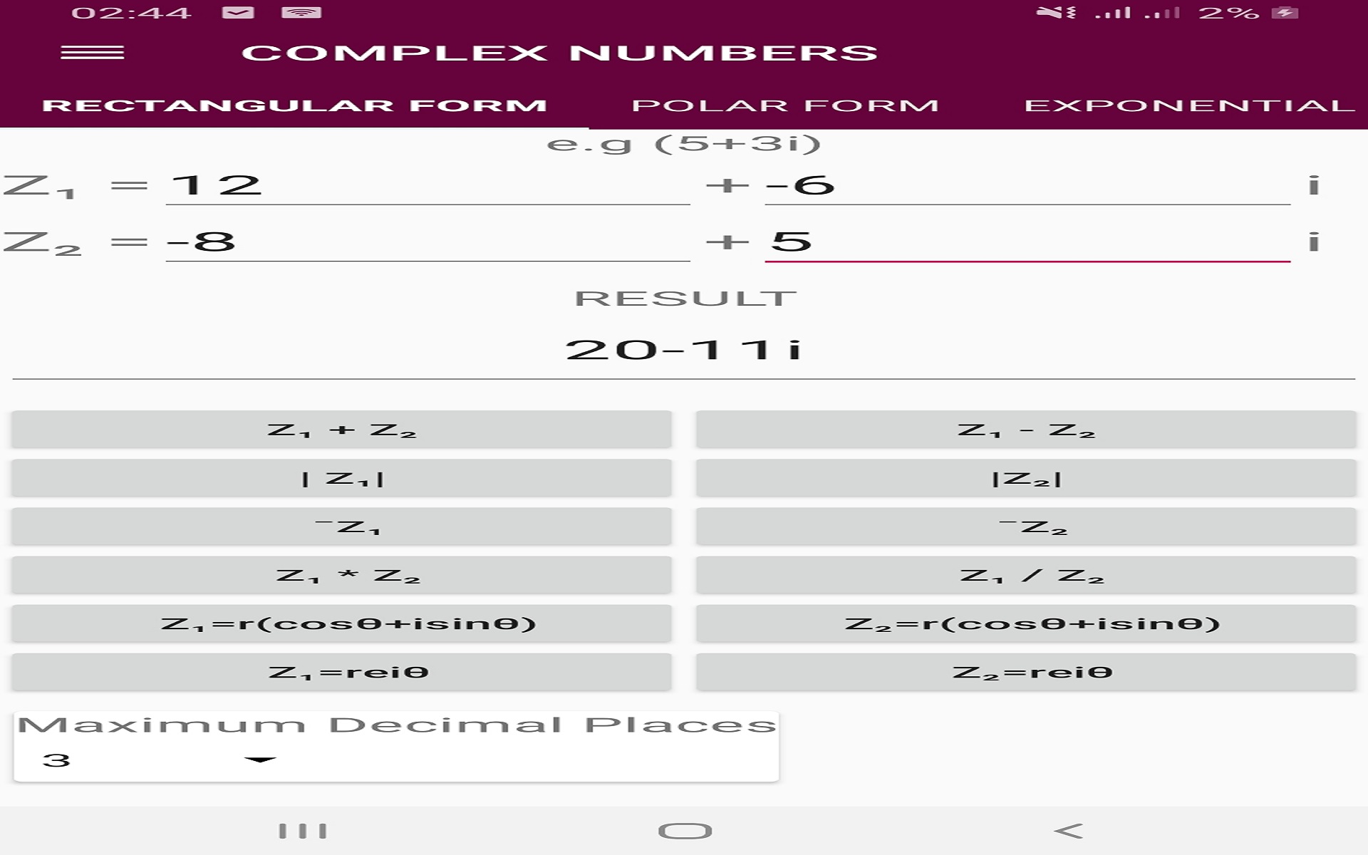 Complex Numbers: Best Complex Number Calculator - App on Amazon Appstore
