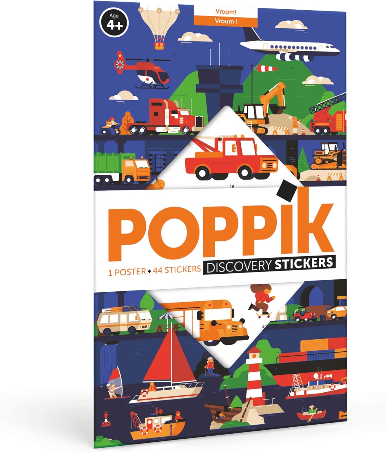 Poppik Discovery Sticker Kit Vroom! Vehicles – for Ages 4 and Above ...
