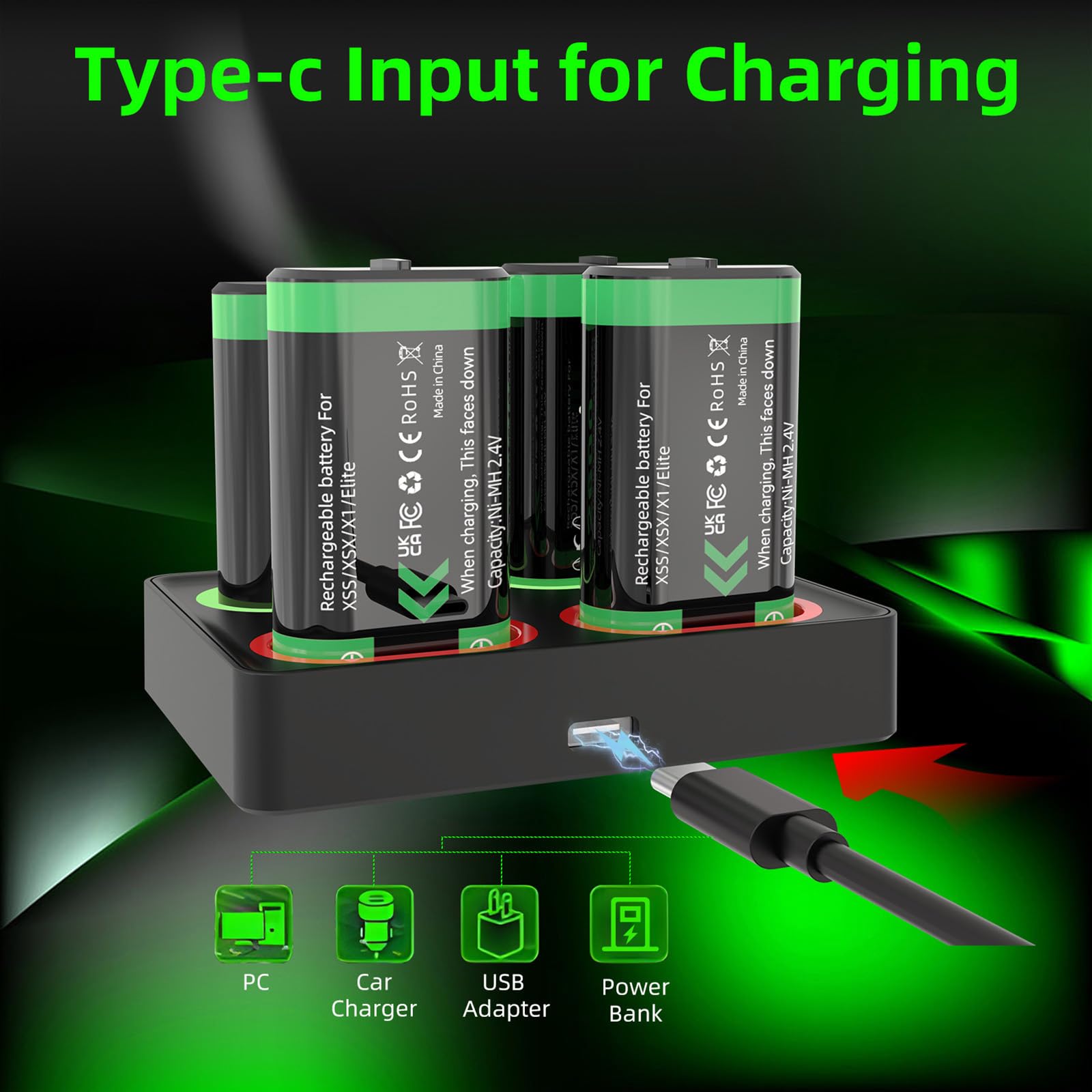 Snapklik.com : Rechargeable Battery Pack Charger Station For Xbox ...