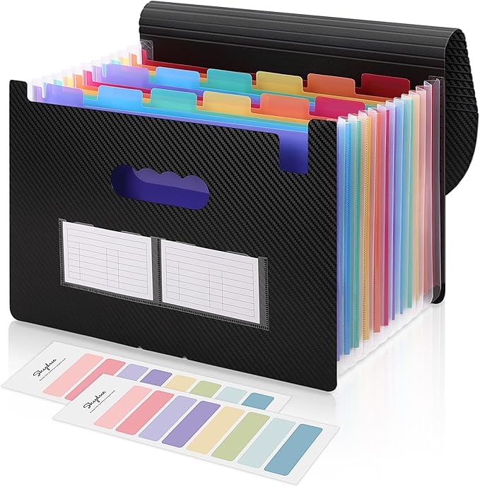 Amazon.com : SKYDUE Accordion File Organizer, 13 Pockets File Folders, Letter Size Expanding ...