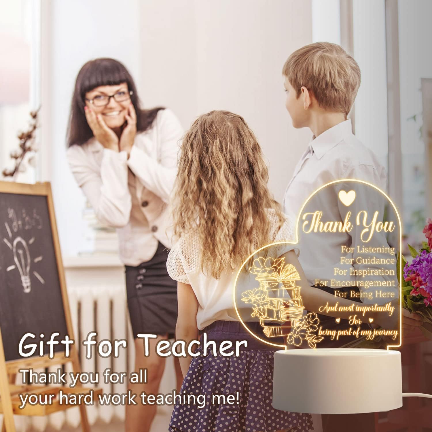 Teacher Appreciation Gifts, Acrylic Night Light Best Teacher Gifts for ...