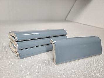 Amazon.com: Blue Waterfall Ceramic Tile Bullnose Mudcap Trim Curved ...