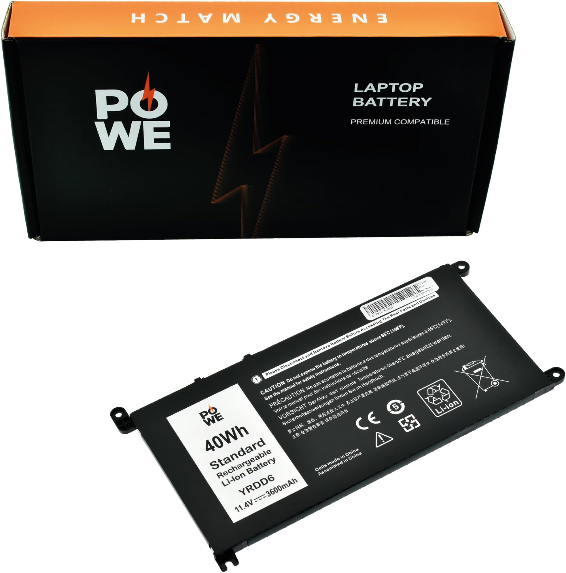 PO WE YRDD6 - Batería para portátil DELL Inspiron 3493 3501 3582 3583 ...