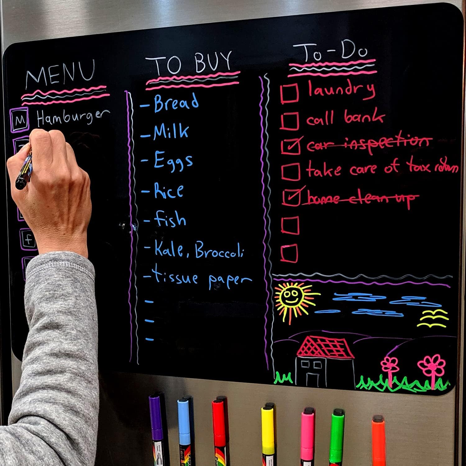 Amazon.com: M-D Building Products 57327 Magnetic Chalk Board Steel ...