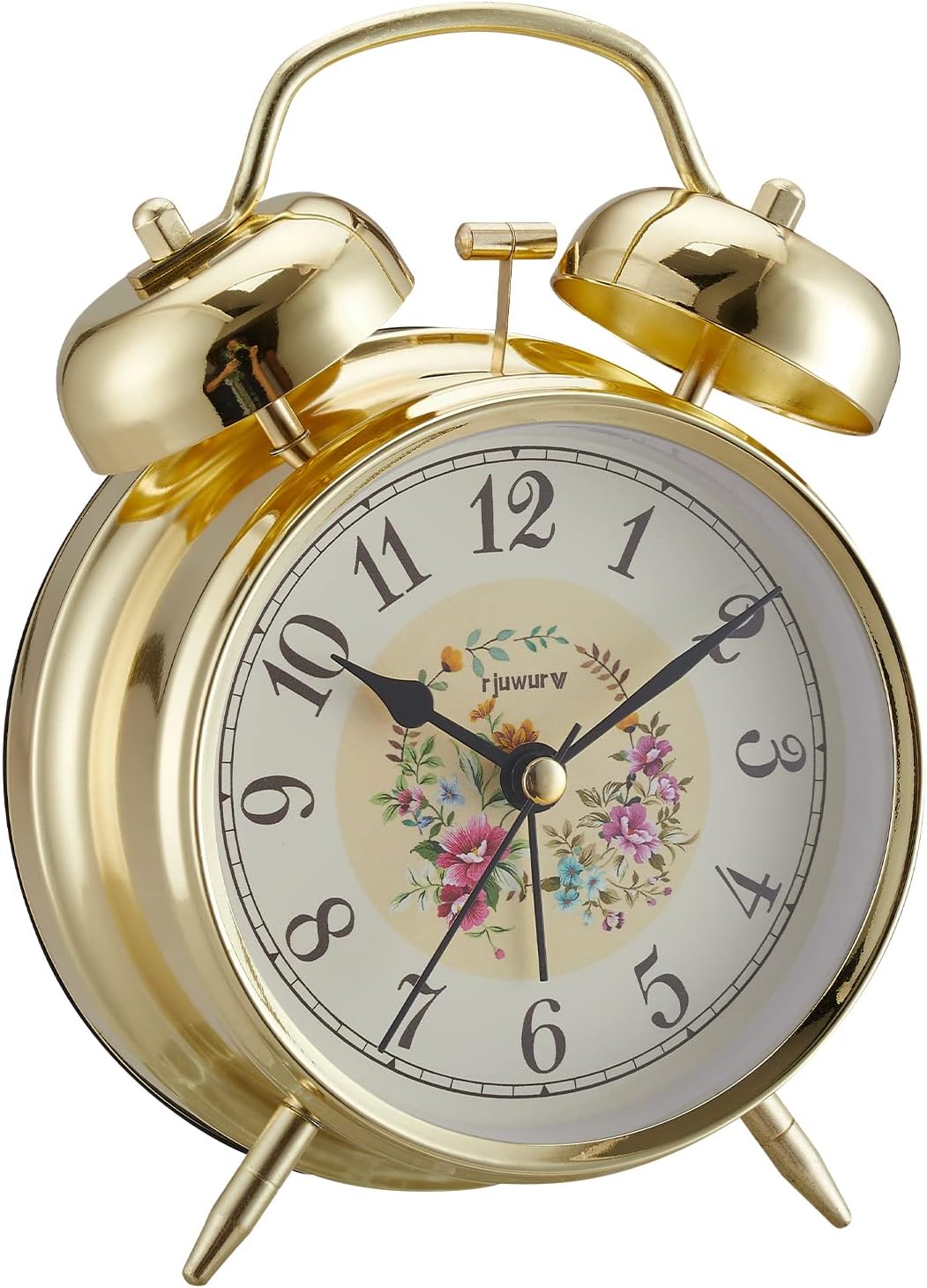 Amazon.com: Monique 3in Loud Twin Bell Alarm Clock Silent Analog Quartz ...