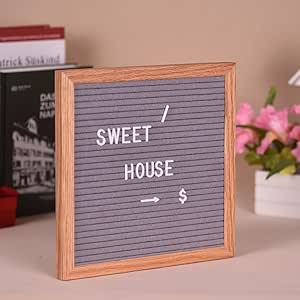 Letter Board Sign Message Home Office Decor Board Oak Frame with ...