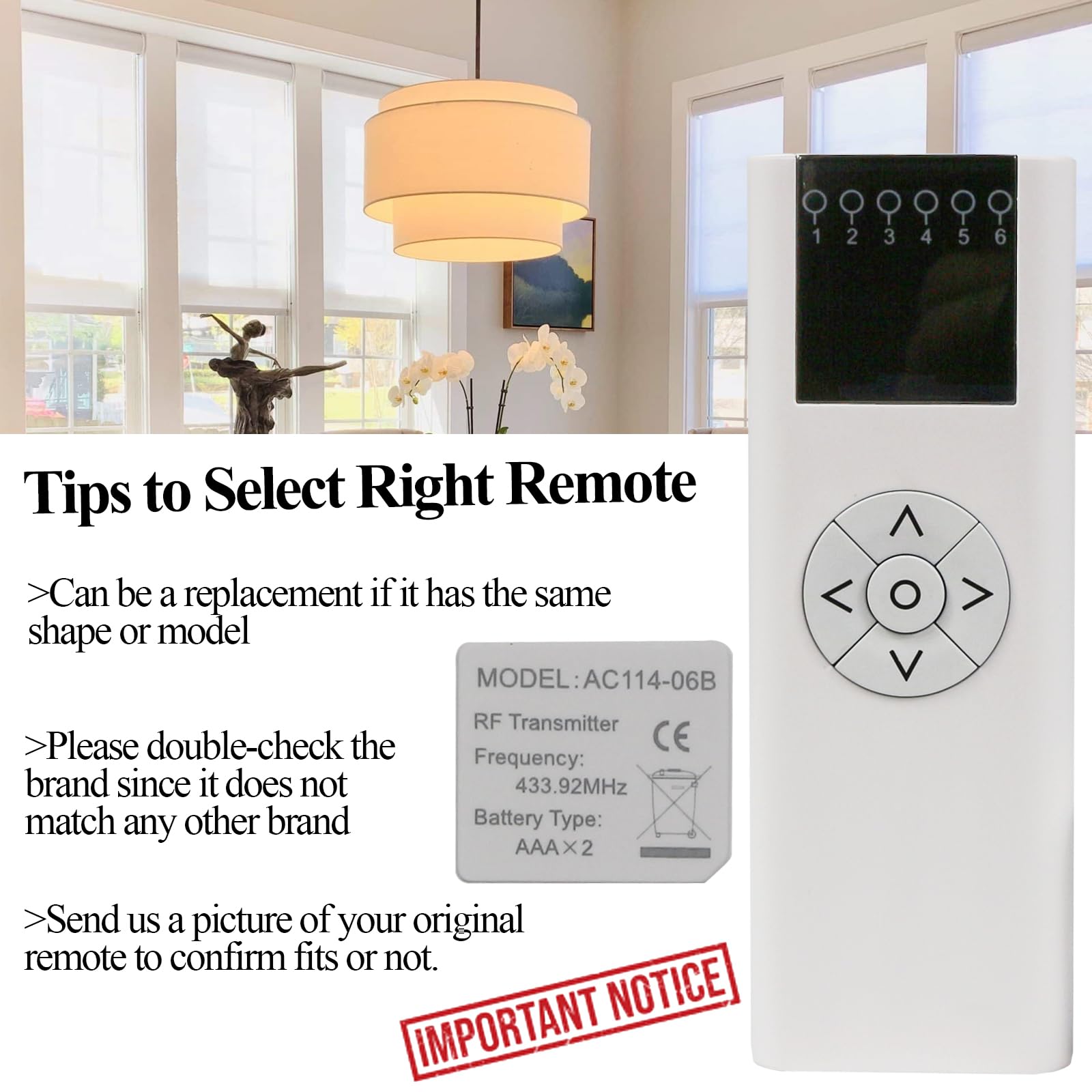 Snapklik.com : AC114-06 Remote Control