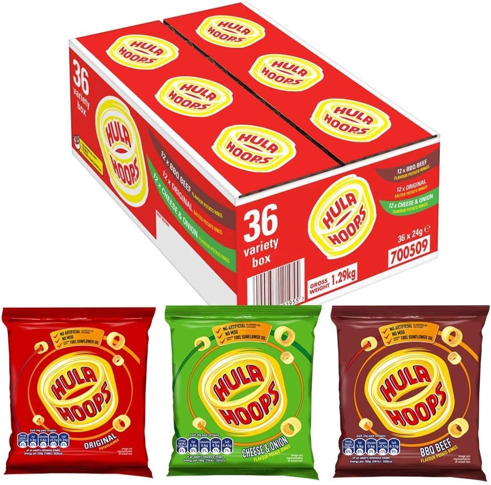 Hula Hoops Variety Box 24g - 36 Pack : Amazon.co.uk: Grocery