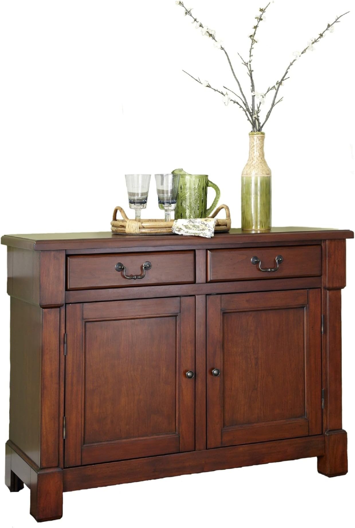 Amazon.com: Homestyles Aspen Buffet with Storage and Felt Lined Drawers ...