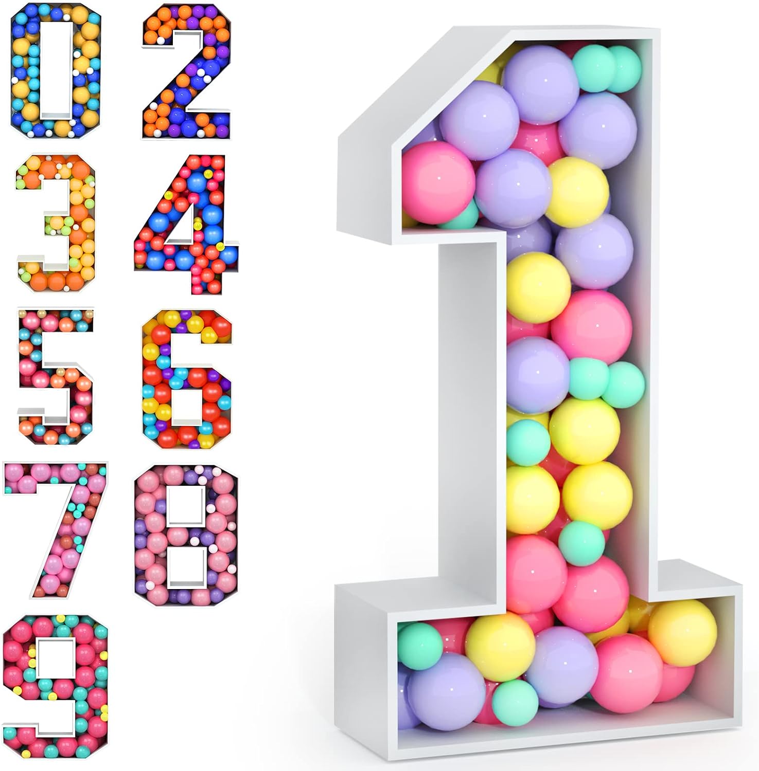 Amazon.com: 4FT Mosaic Balloon Frame, Extra Large Marquee Light Up ...