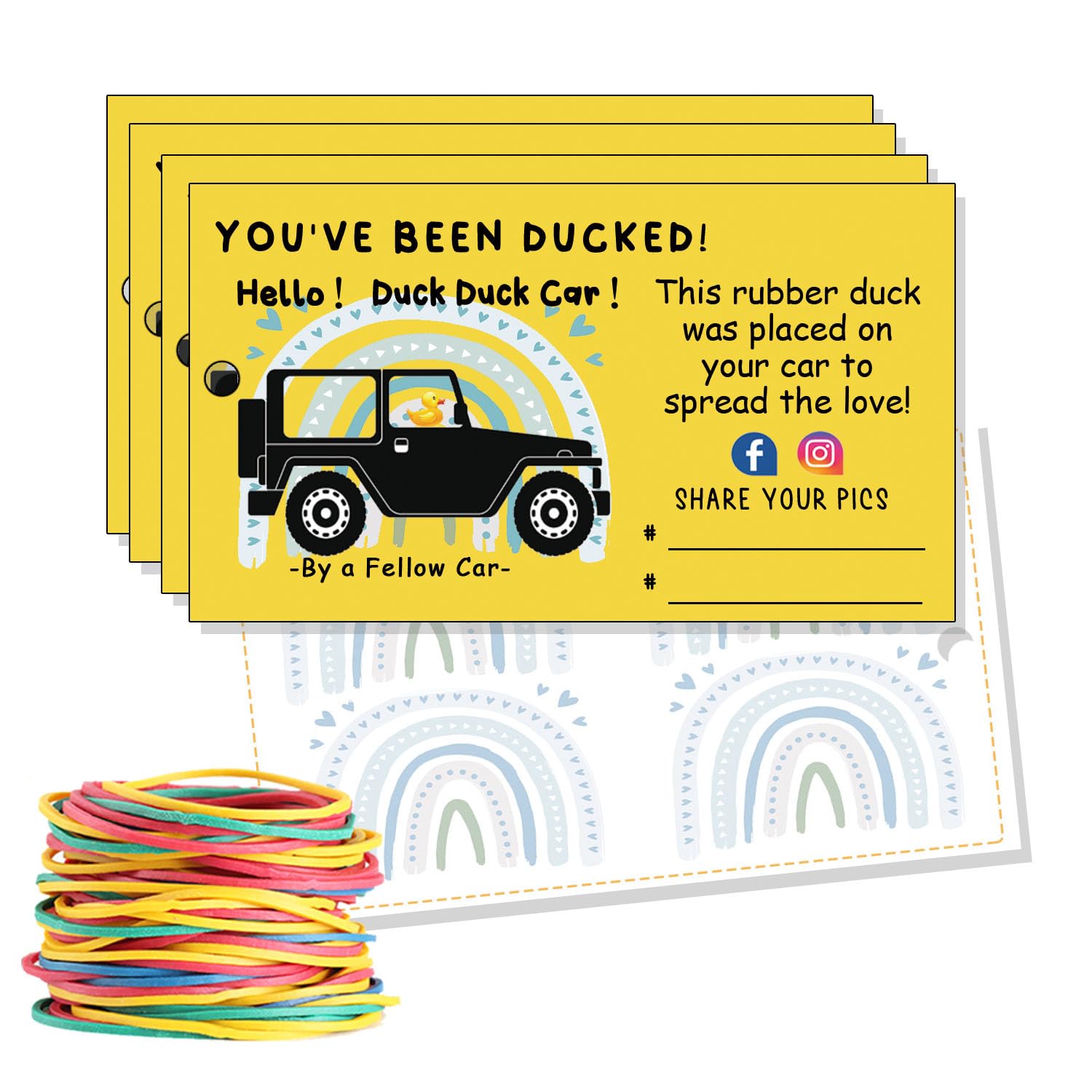 Ducks For Jeeps You've Been Ducked Card, Duck Ducking Game Card ...