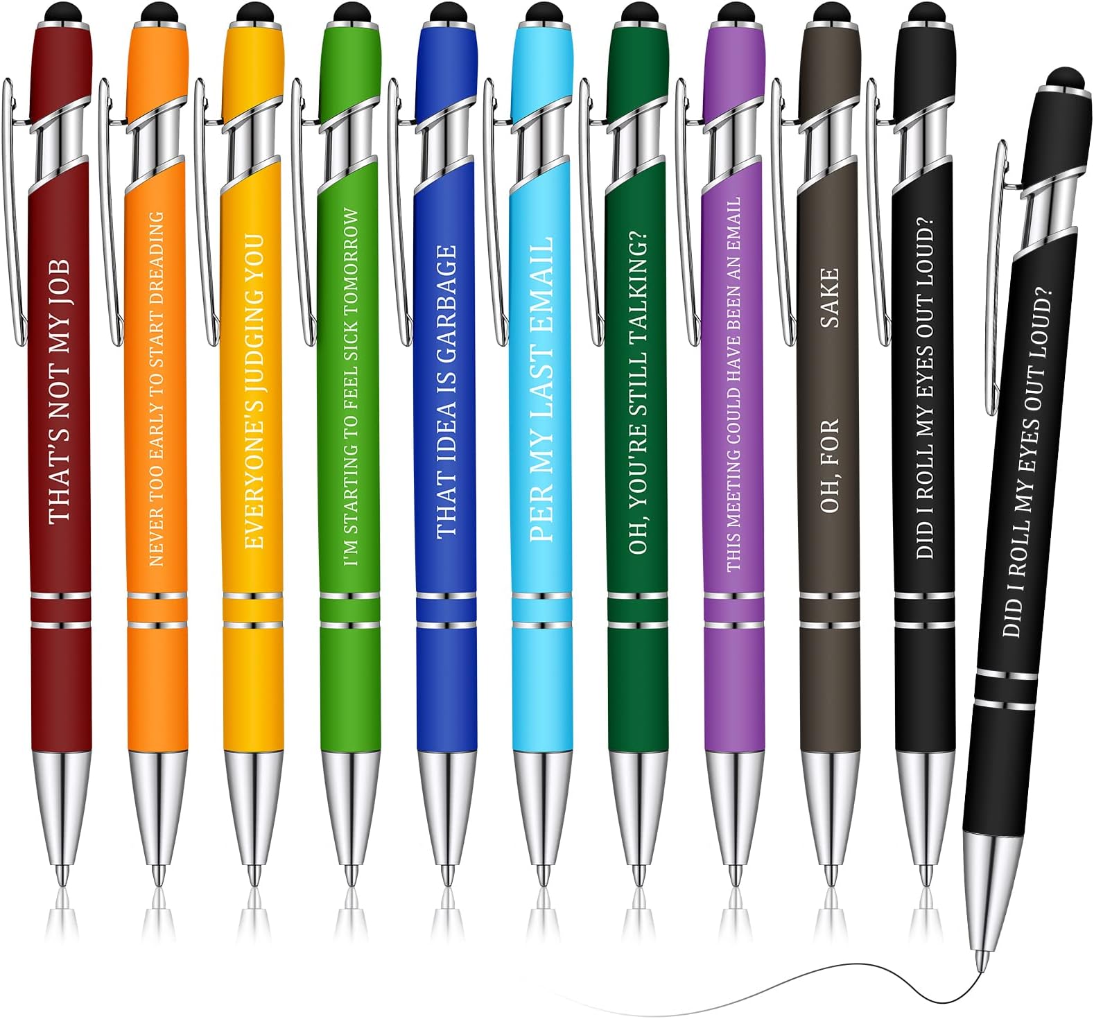 Amazon.com: Laumoi Office Pens Funny Pens Negative Quotes Ballpoint ...