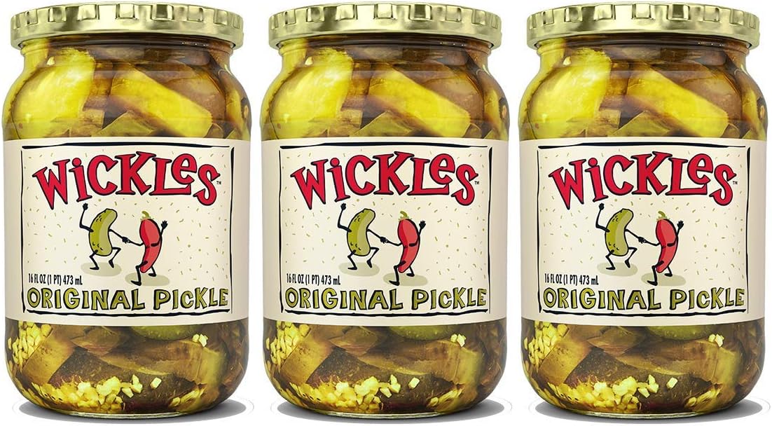Amazon.com: Wickles Pickles Original Pickles (6 Pack) - Spicy Garlic ...