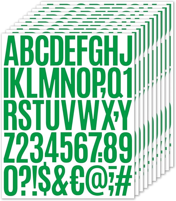 Amazon.com: 10 Sets Vinyl Letter Stickers,2 inch Self-Adhesive Alphabet ...