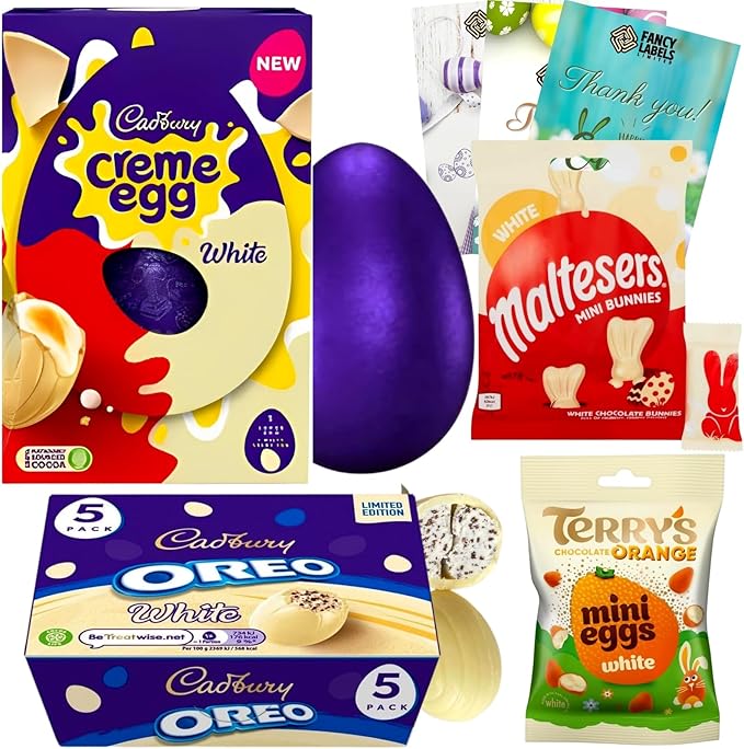 Easter Eggs Chocolate Bulk Bundle with Cadbury Creme Egg White Large ...